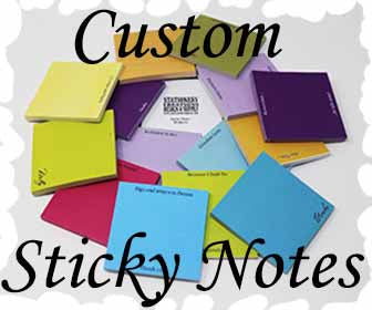 place cards, sticky notes, pens, paper, note pads. and gift sets ...