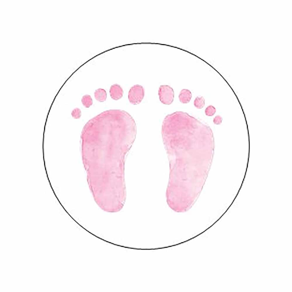 Pink Baby Feet Stickers – Stationery Creations