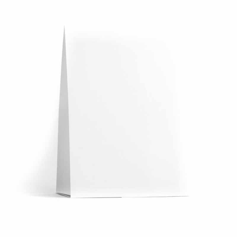 White Table Tent Cards – Stationery Creations